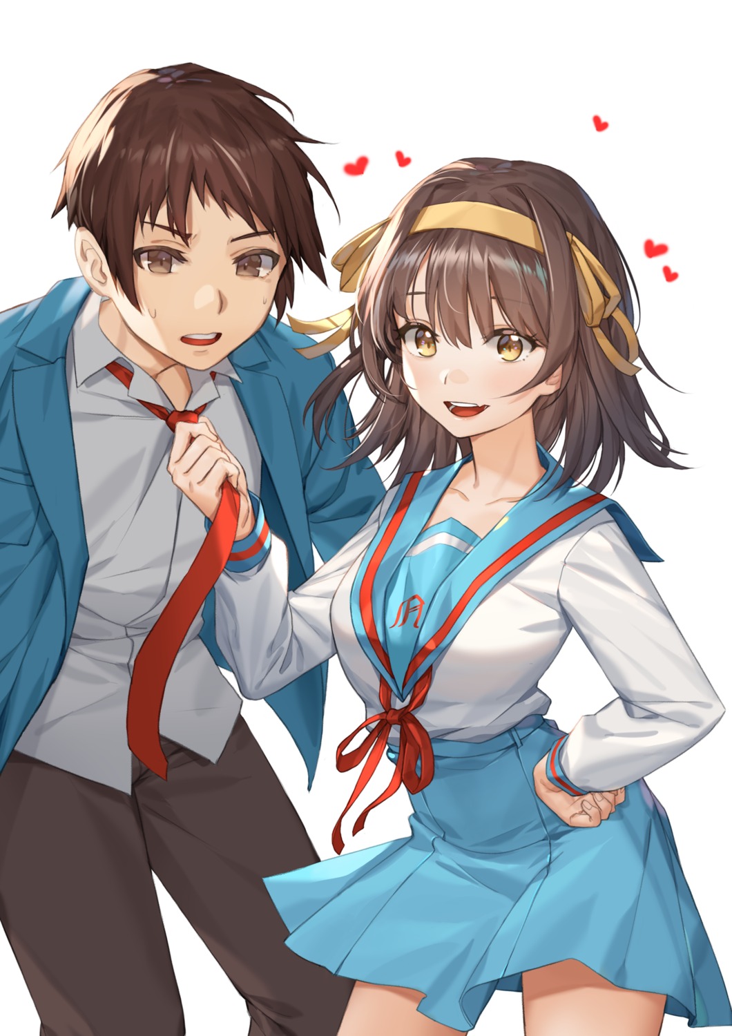 piyo (pixiv 2308057) suzumiya haruhi no yuuutsu kyon suzumiya haruhi seifuku | #683081 | yande.re